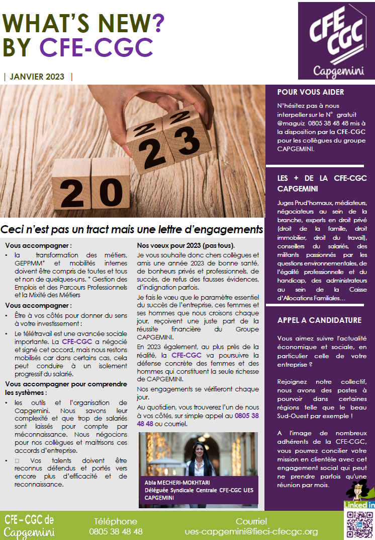 What’s New By CFE-CGC – Janvier 2023 – Ceci n’est pas un tract mais une ...